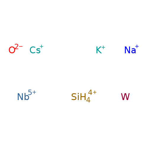 cesium;potassium;sodium;niobium(5+);oxygen(2-);silicon(4+);tungsten ...